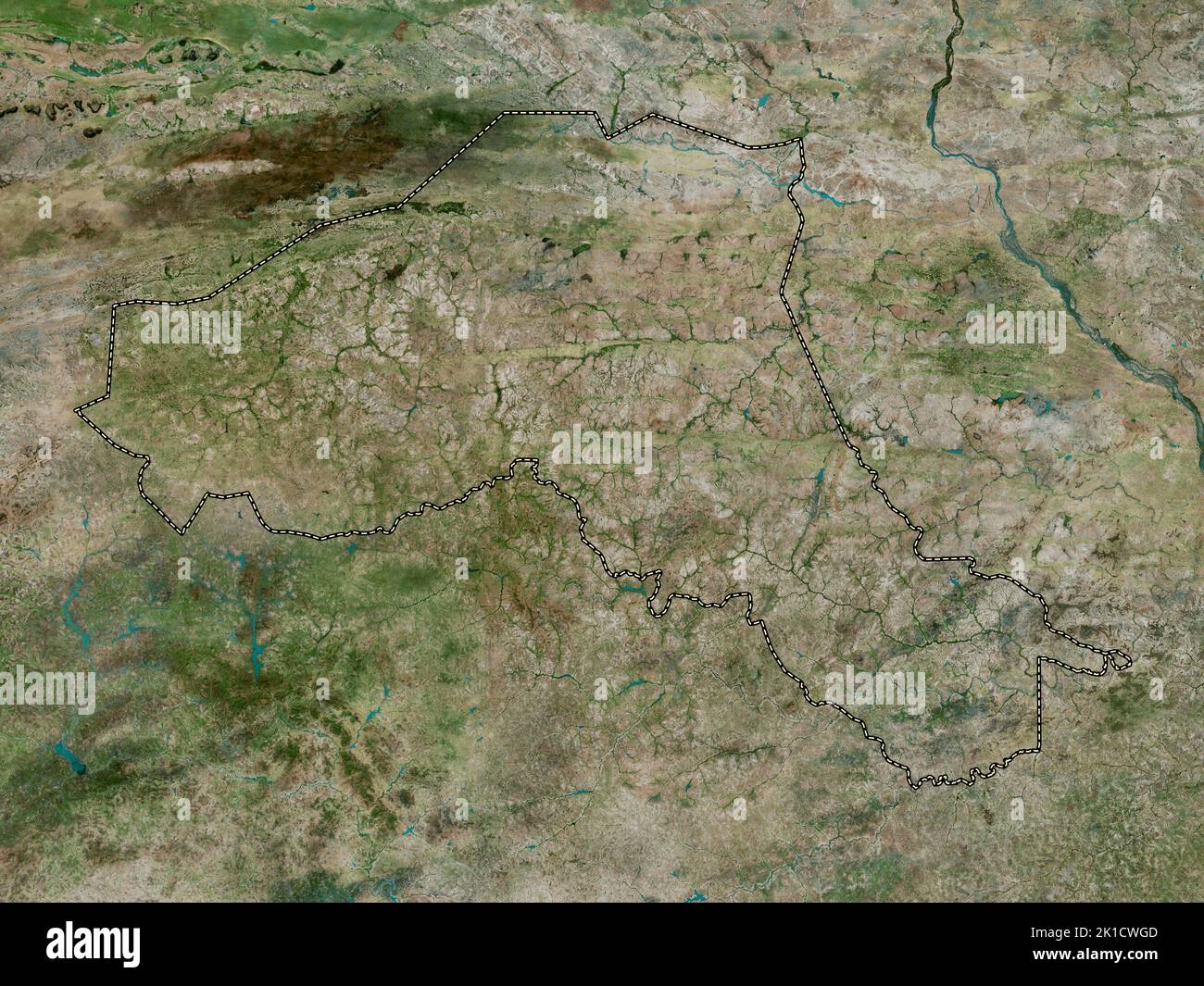 Sahel, region of Burkina Faso. High resolution satellite map Stock ...