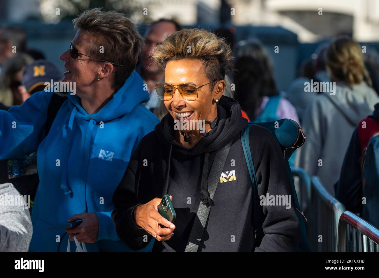 London, UK. 17 September 2022. Dame Kelly Holmes near London Bridge in ...