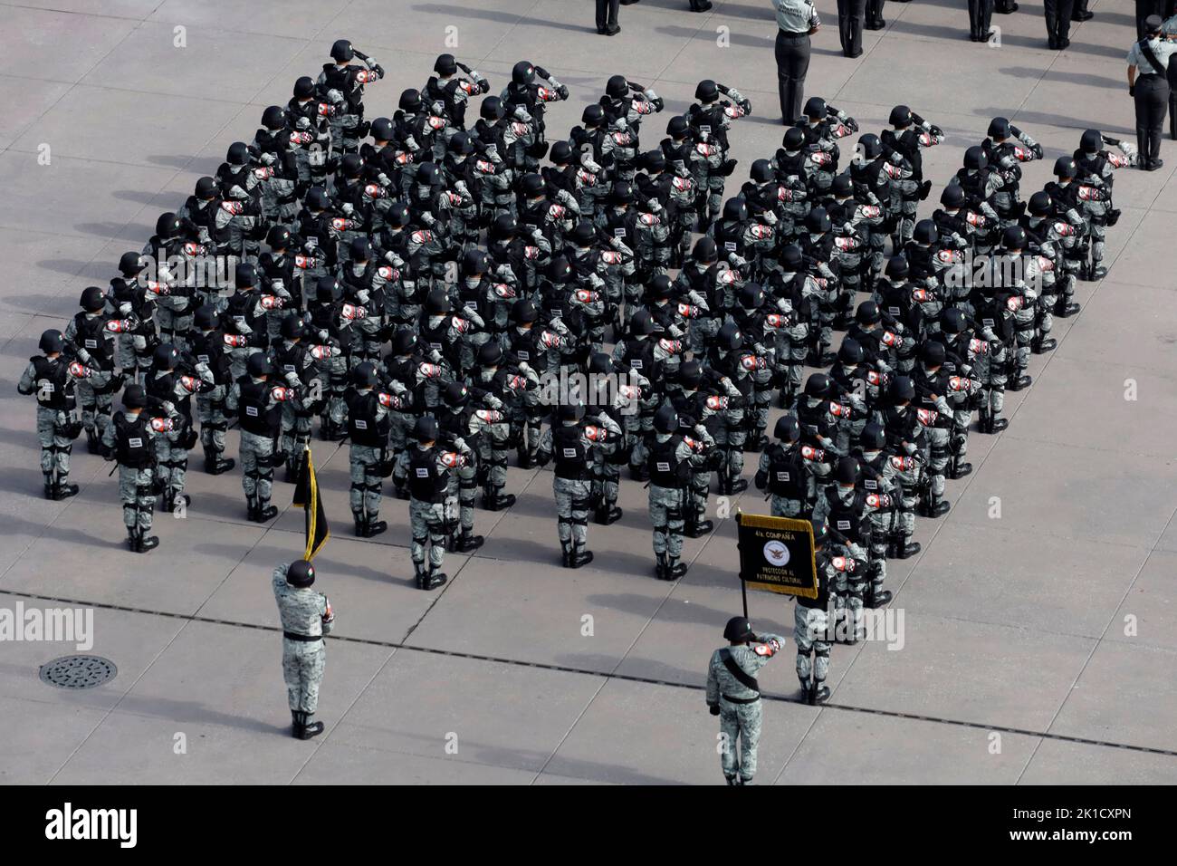 Non Exclusive: September 16, 2022, Mexico City, Mexico: Members of the ...