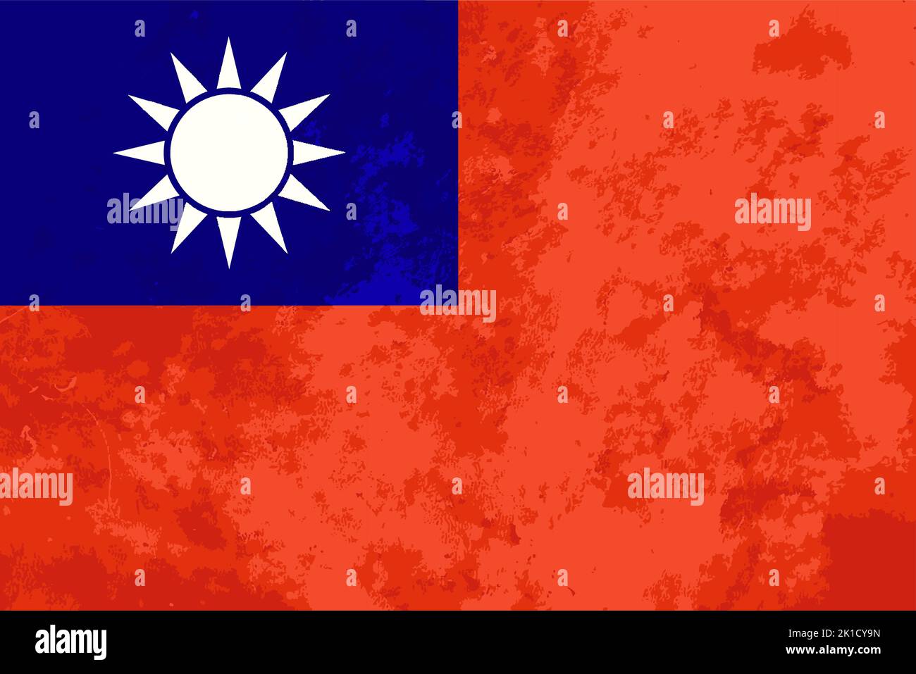 Taiwan flag sky background Stock Vector Images - Alamy