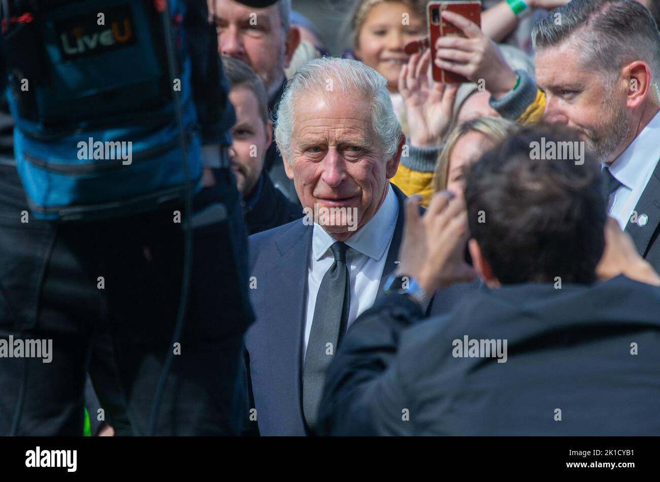 London, UK. 17th Sep, 2022. King CHARLES III is seen leaving Lambeth ...