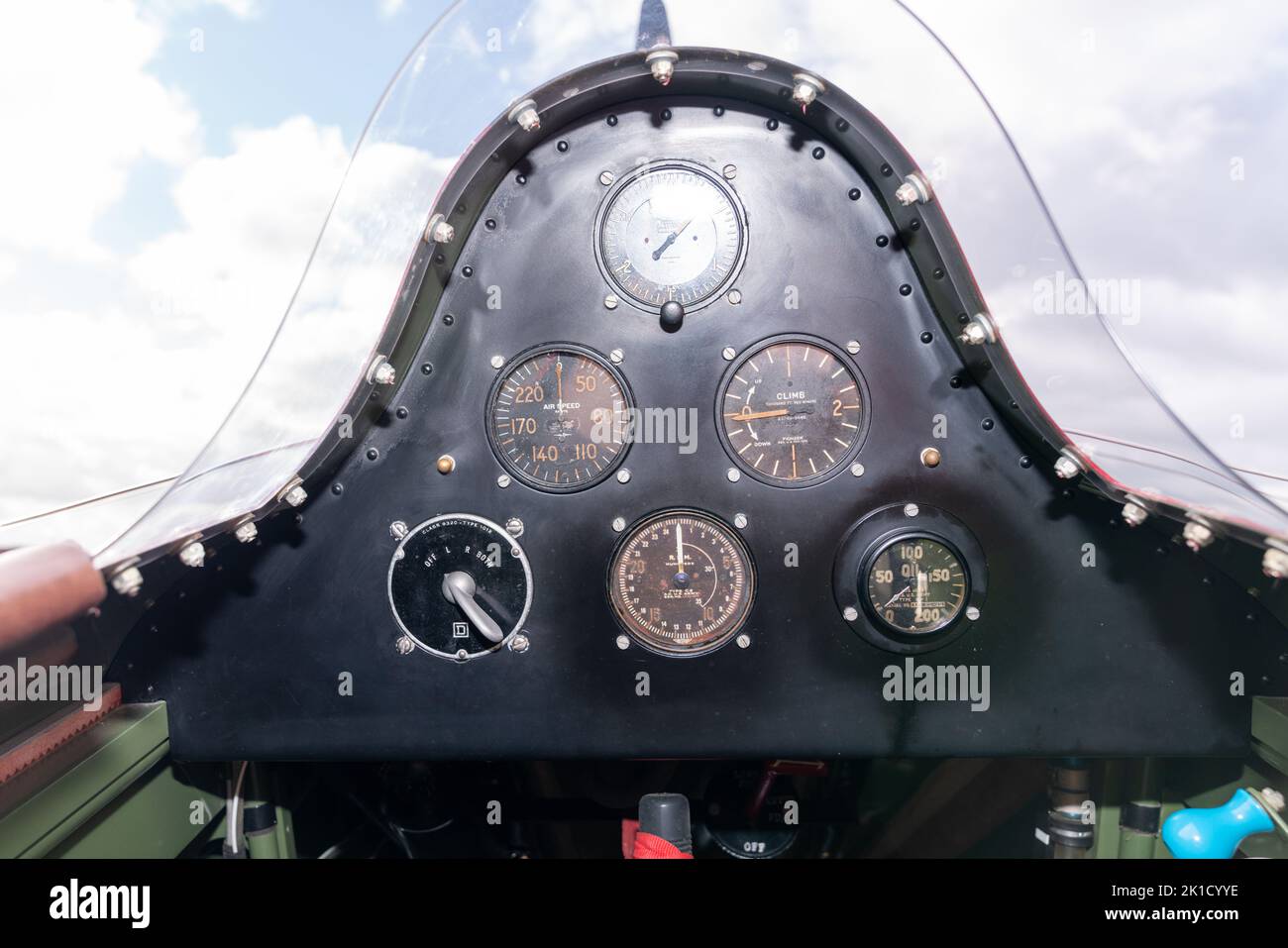 Cockpit instrument panel from fully restored, Travel Air Type R Mystery ...