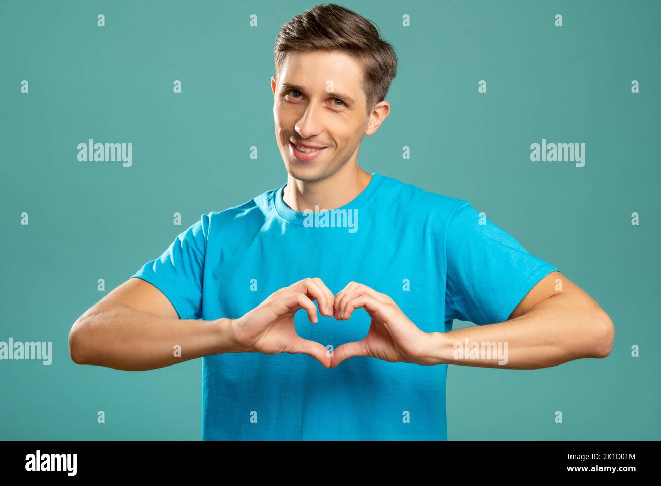 Heart gesture. Sending love. Romantic emotion. Affection desire. Happy ...