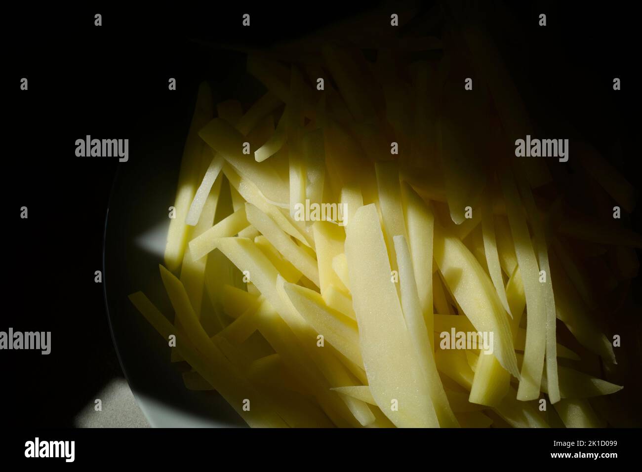 Raw sliced potato chips hi-res stock photography and images - Alamy