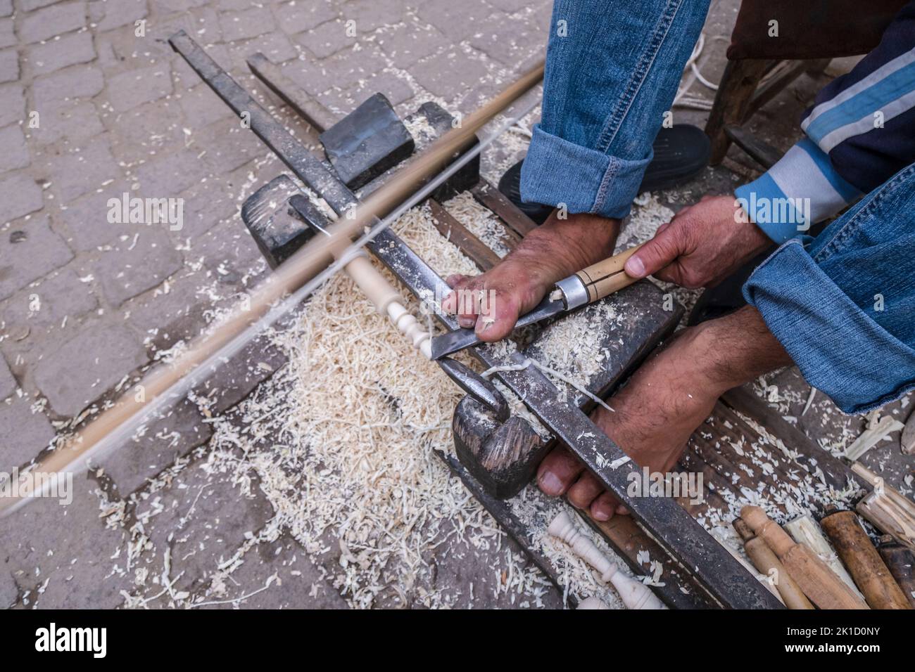Craftsman carpenter working with his feet hi-res stock photography and ...