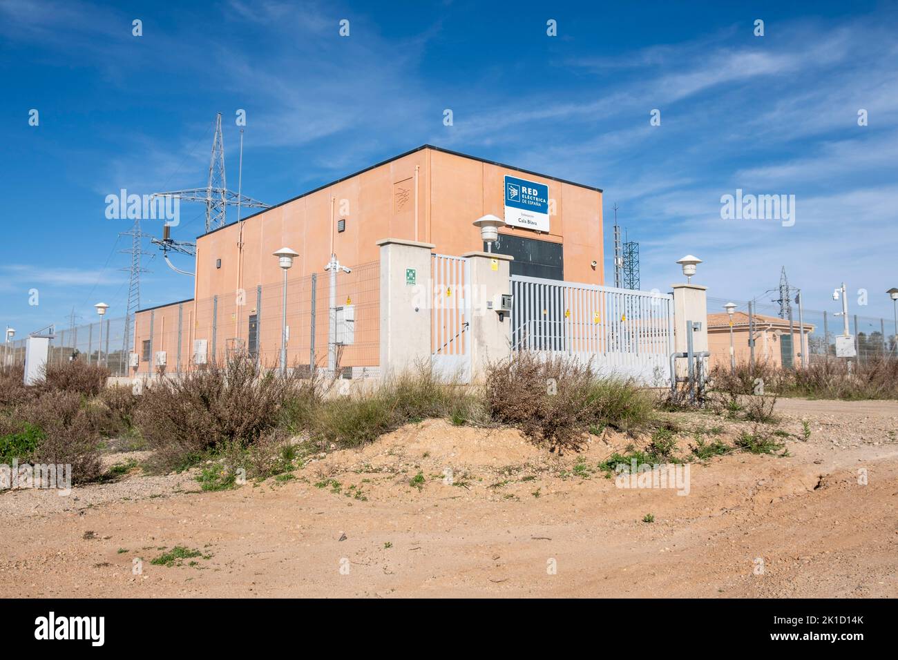Cala Blava substation, electrical network of Spain, Llucmajor, Mallorca ...