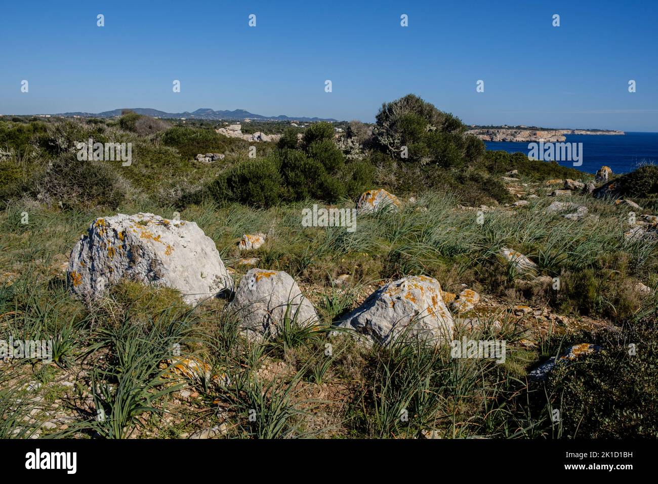 Punta des Baus remains of the Talayotic settlement, Santanyi, Mallorca ...