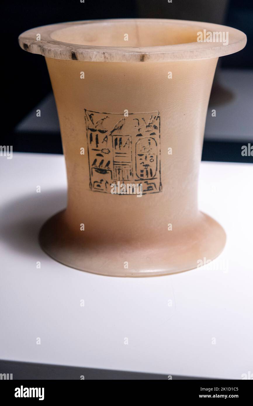 vessel with the royal names of pharaoh Pepi I, VI dynasty reigning Pepi ...