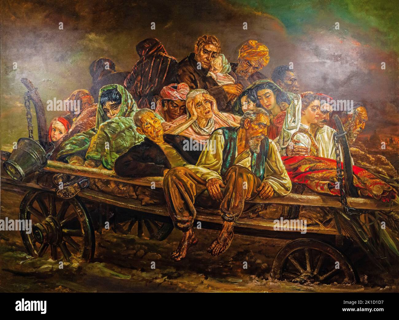 Kristian Krekovic, 20th century exodus, 1945, oil on canvas, krekovic ...