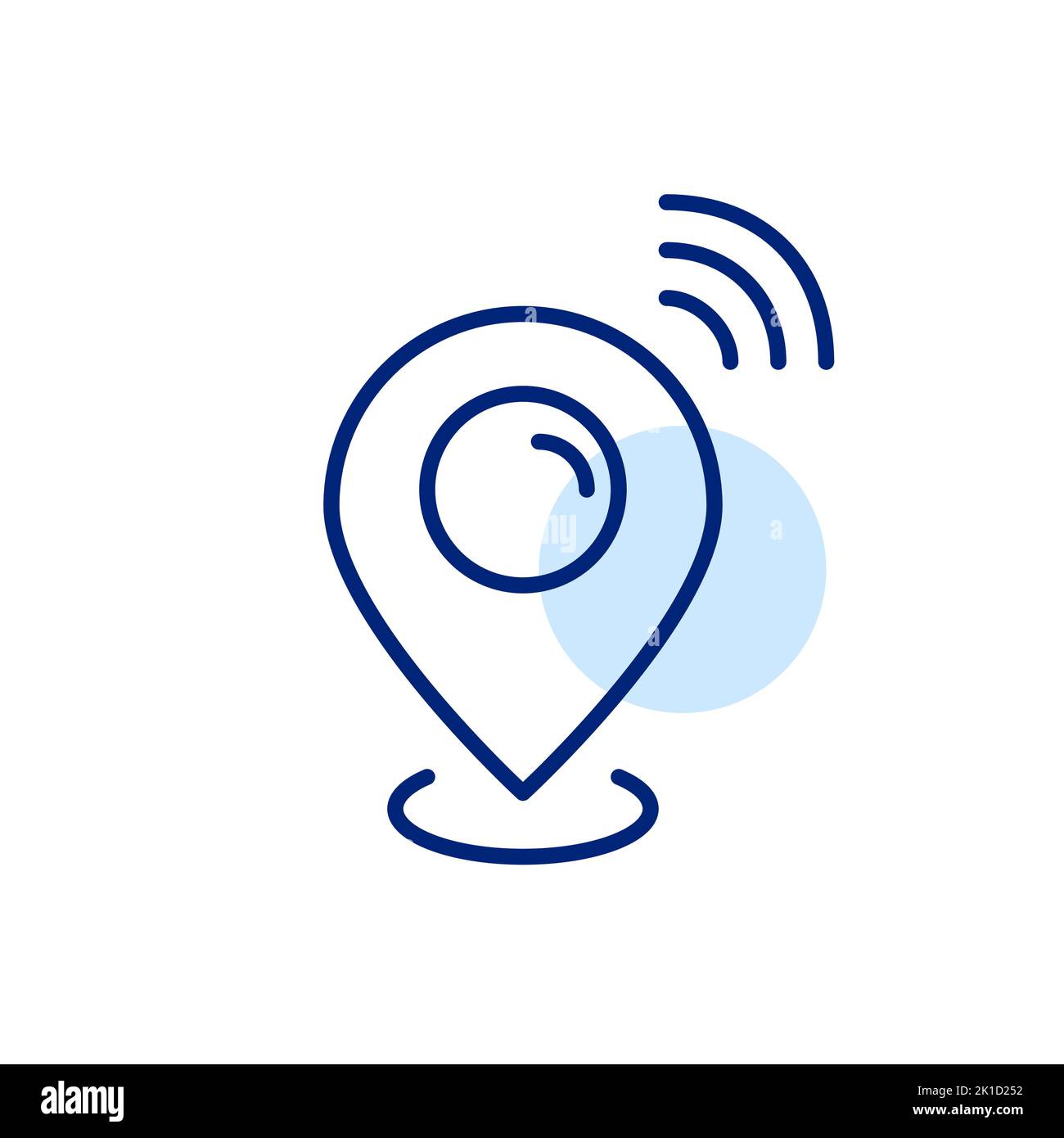 Map pointer sharing location. Pixel perfect, editable stroke line icon Stock Vector Image & Art ...