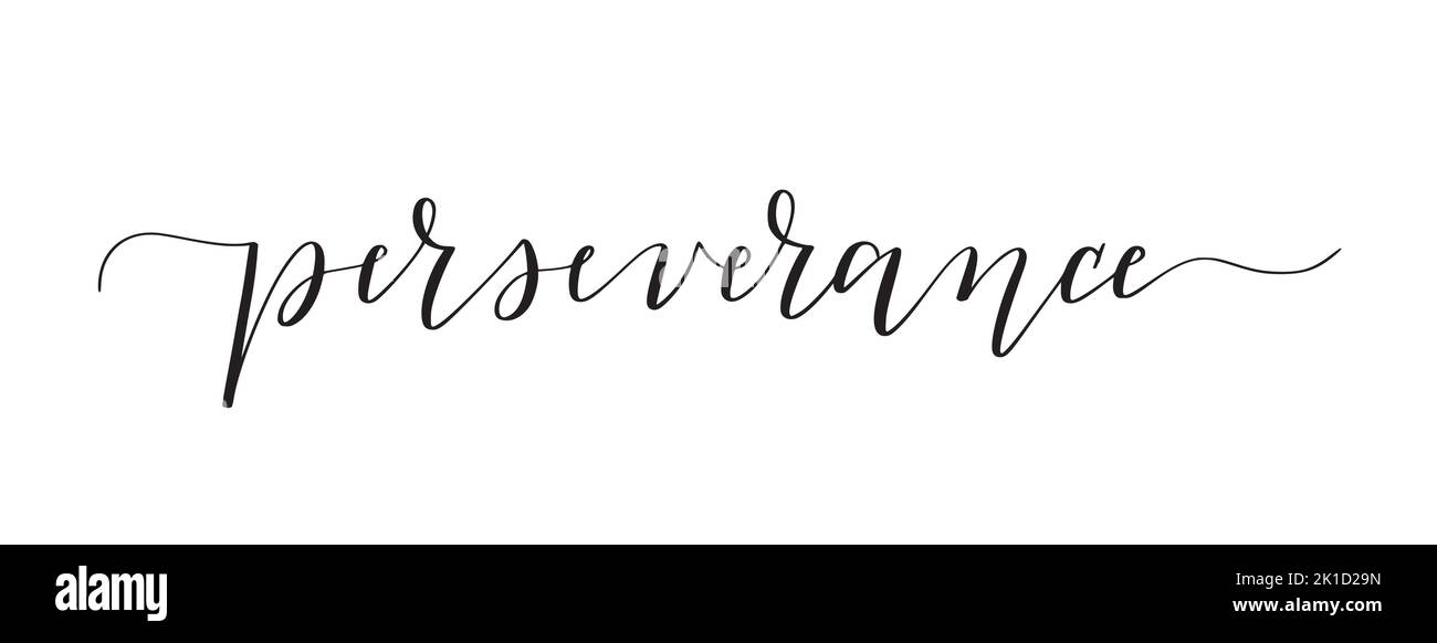 Perseverance cute hand-written word design for posters, prints Stock ...