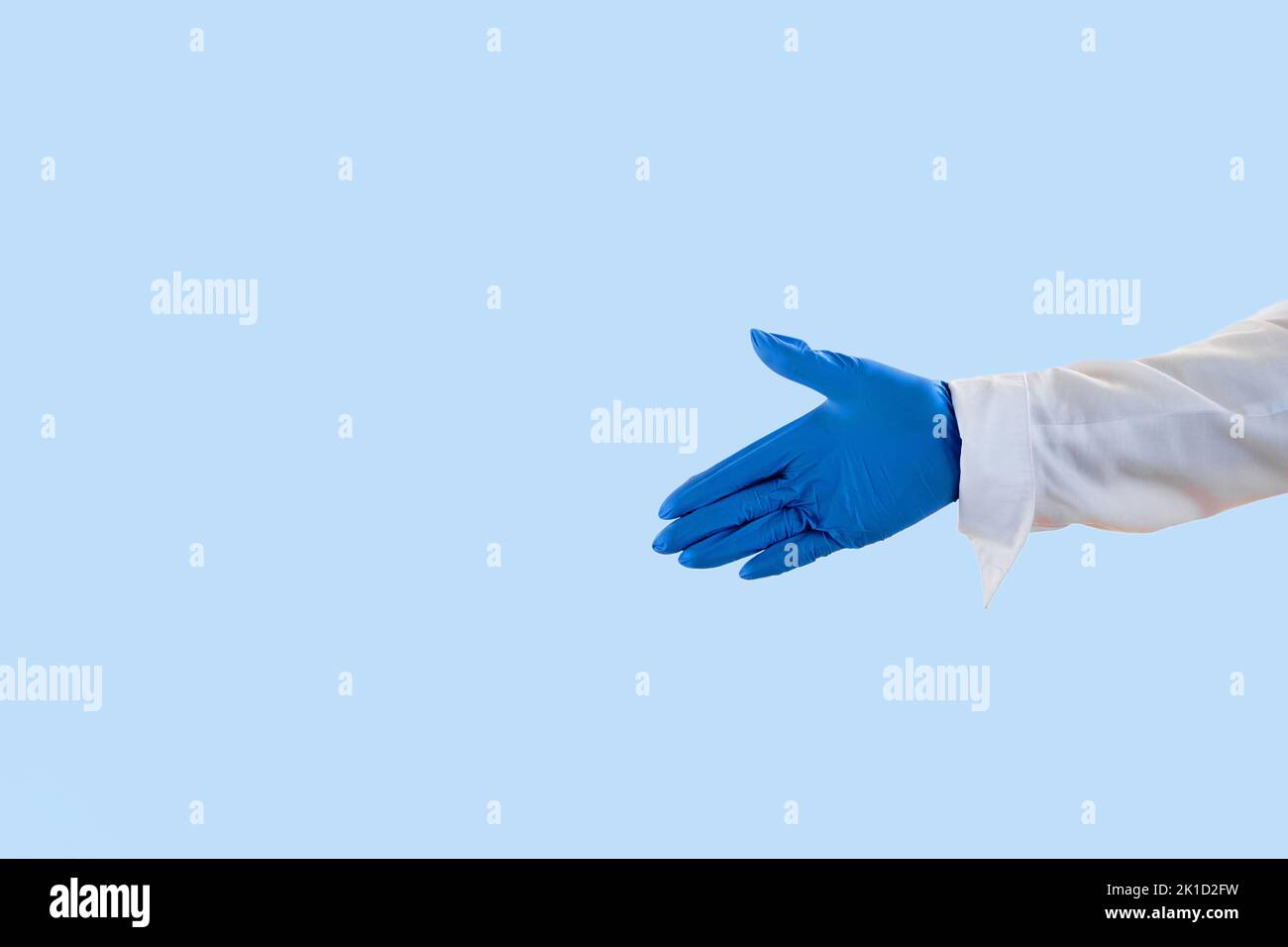 Welcome gesture. Covid-19 safe. Back work. Open palm. Unrecognizable ...