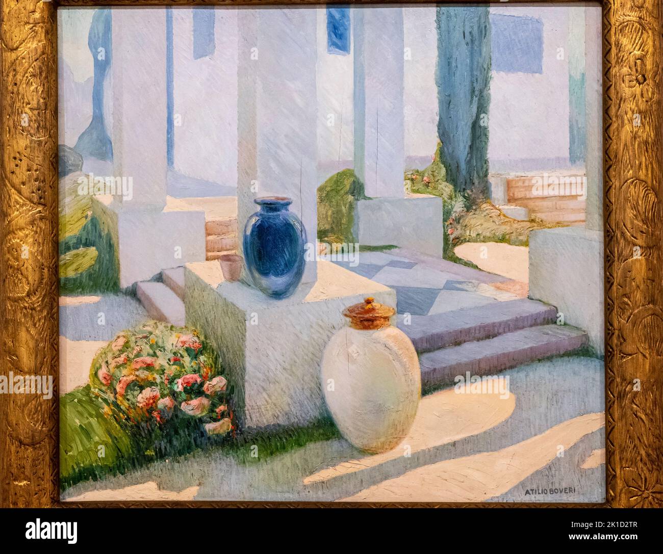 the blue pitcher, Atilio Boveri ,oil on table, pollensa museum, Majorca ...