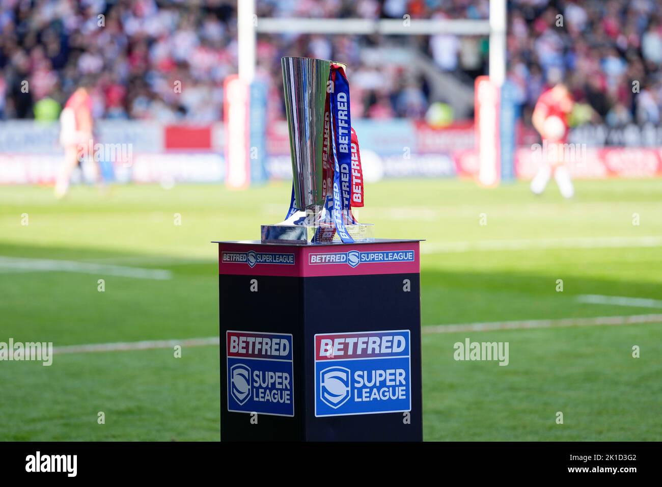 The betfred super league trophy on display hi-res stock photography and ...