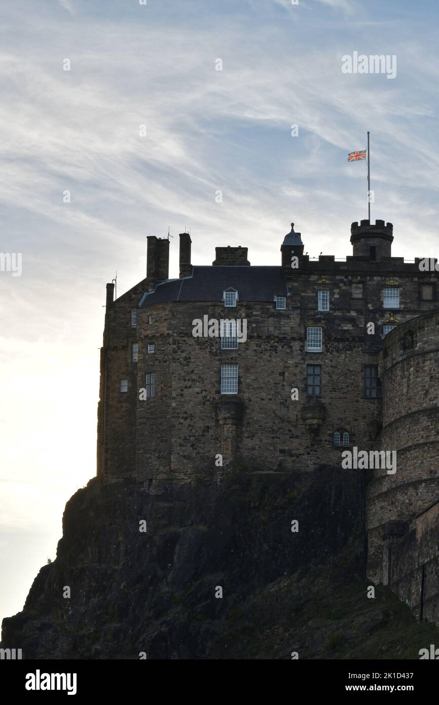 Edinburgh Scotland, UK 16 September 2022. Edinburgh Castle with the ...