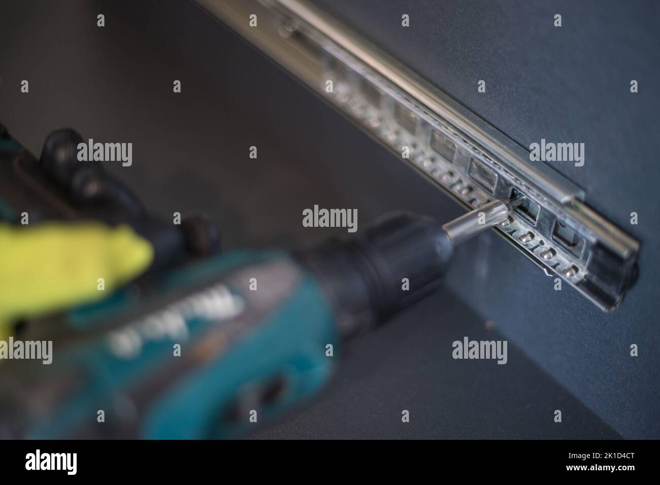 Screwing of the sliding mechanism in a case, the sliding mechanism in a ...