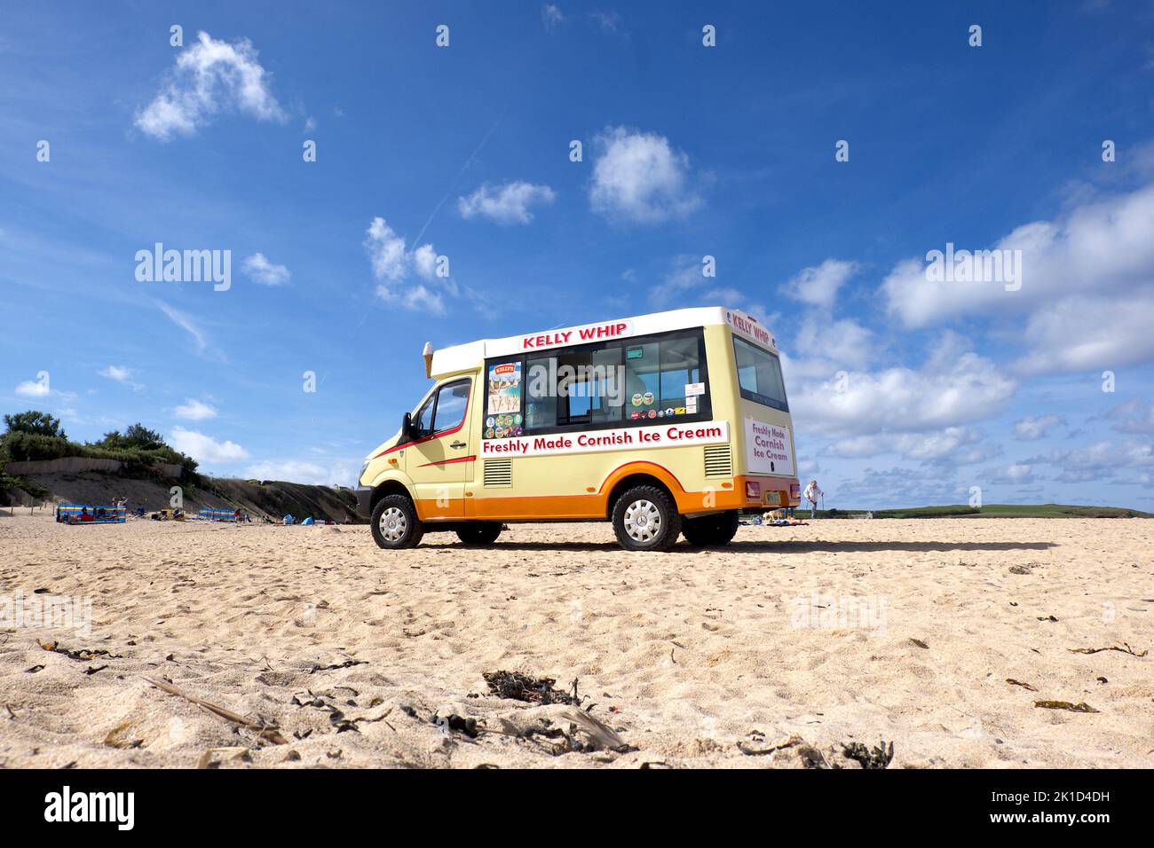 Padstow Cornwall UK 09 17 2022 Harlan Bay Kellys Ice Cream Van Ice ...