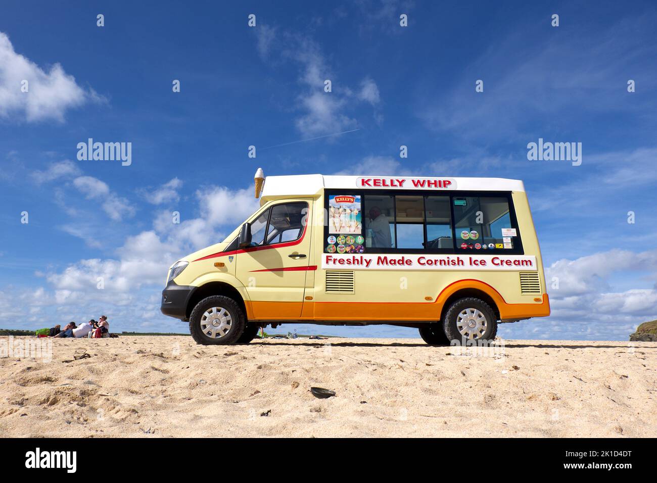 Padstow Cornwall UK 09 17 2022 Harlan Bay Kellys Ice Cream Van Ice ...