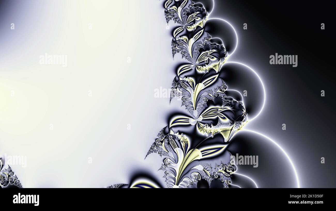 bright abstract blue-yellow pattern from lines of weaves and flowers ...