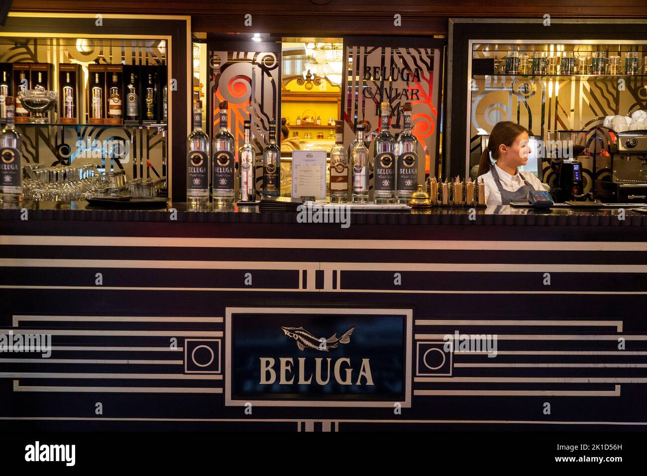 Moscow, Russia. 17th of September, 2022. The Beluga caviar bar at the ...