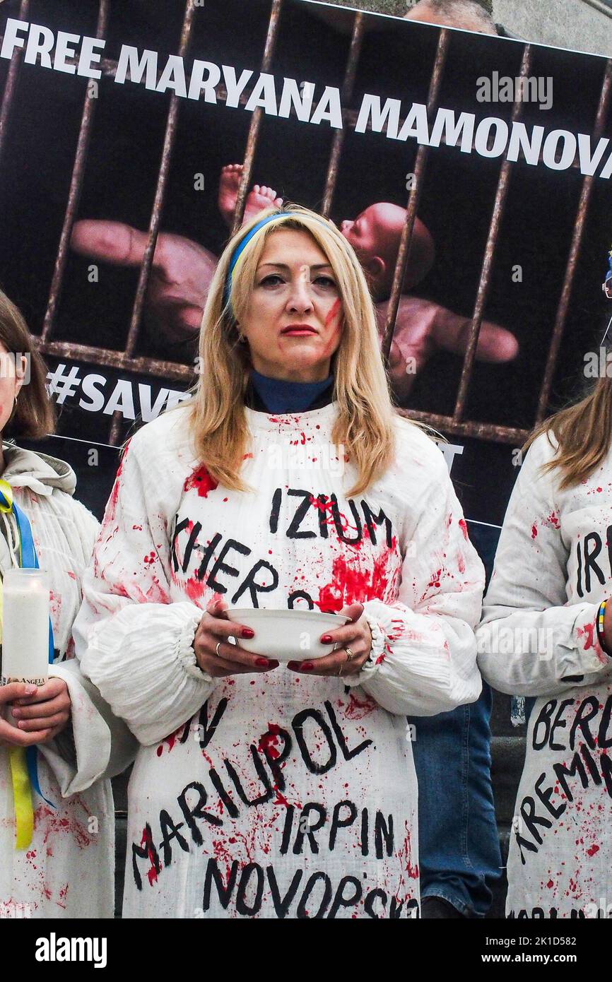 Warsaw, Poland. 17th Sep, 2022. A protest for Ukrainian Medic MARYANA ...