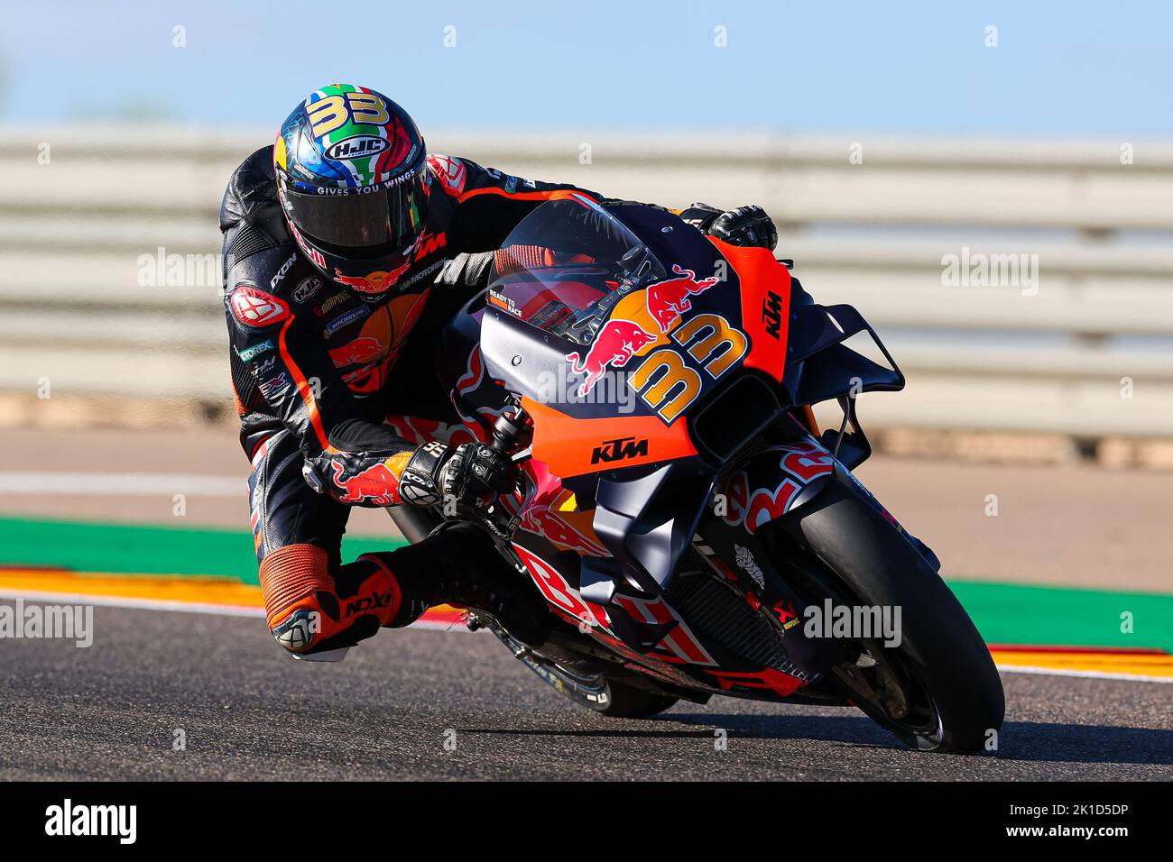 Brad Binder from Soth Africa of Red Bull KTM Factory Racing team with ...