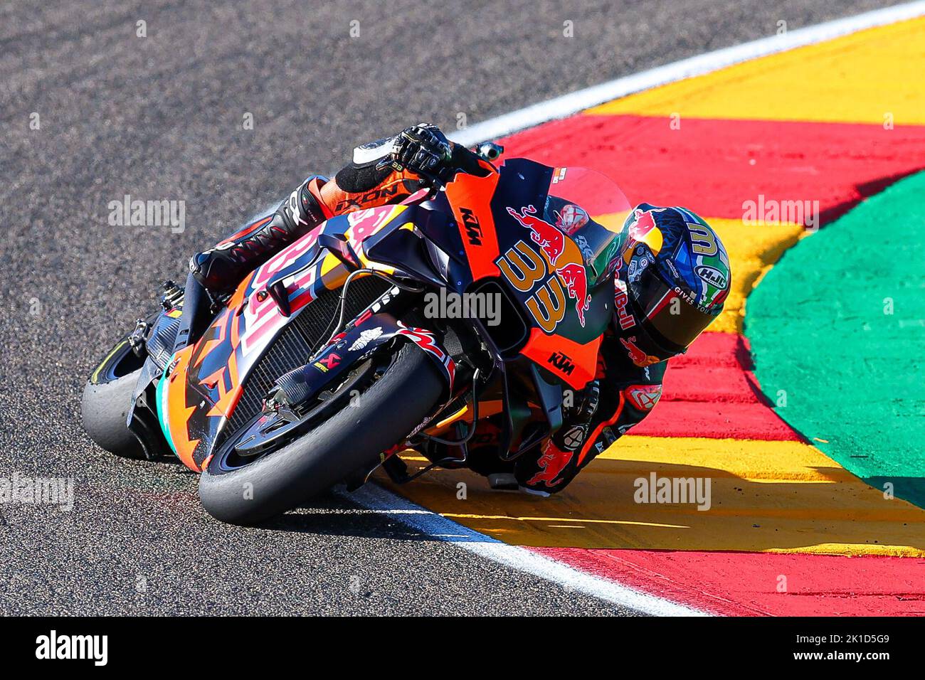 Brad Binder from Soth Africa of Red Bull KTM Factory Racing team with ...