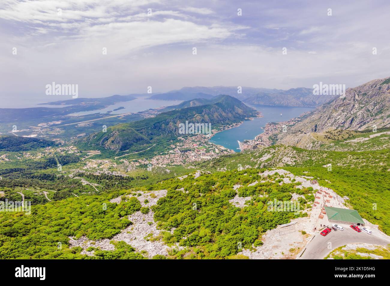 Beautiful nature mountains landscape. Kotor bay, Montenegro. Views of ...