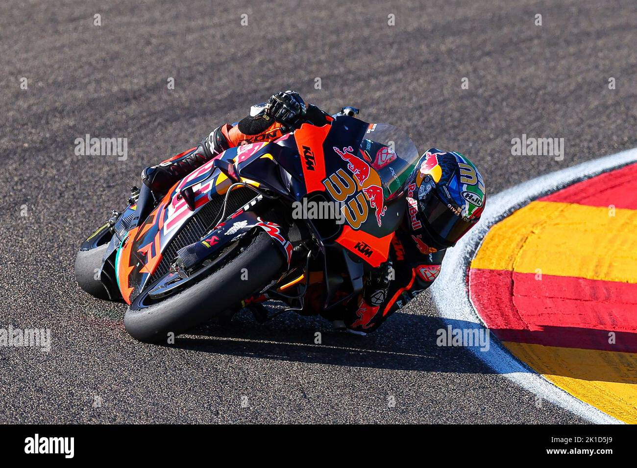Brad Binder from Soth Africa of Red Bull KTM Factory Racing team with ...