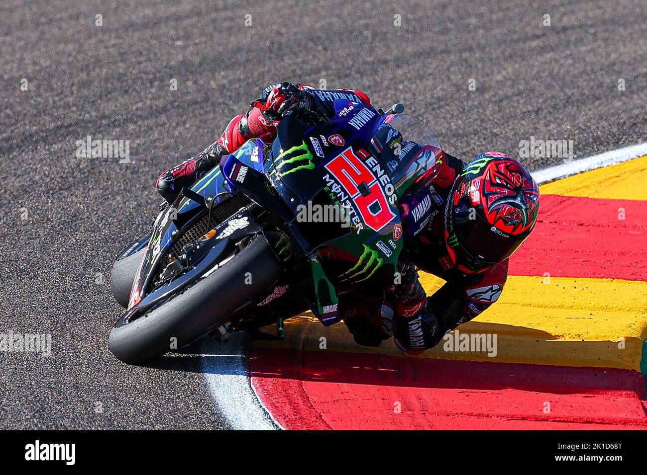 Fabio Quartararo from France of Monster Energy Yamaha MotoGP team gwith ...