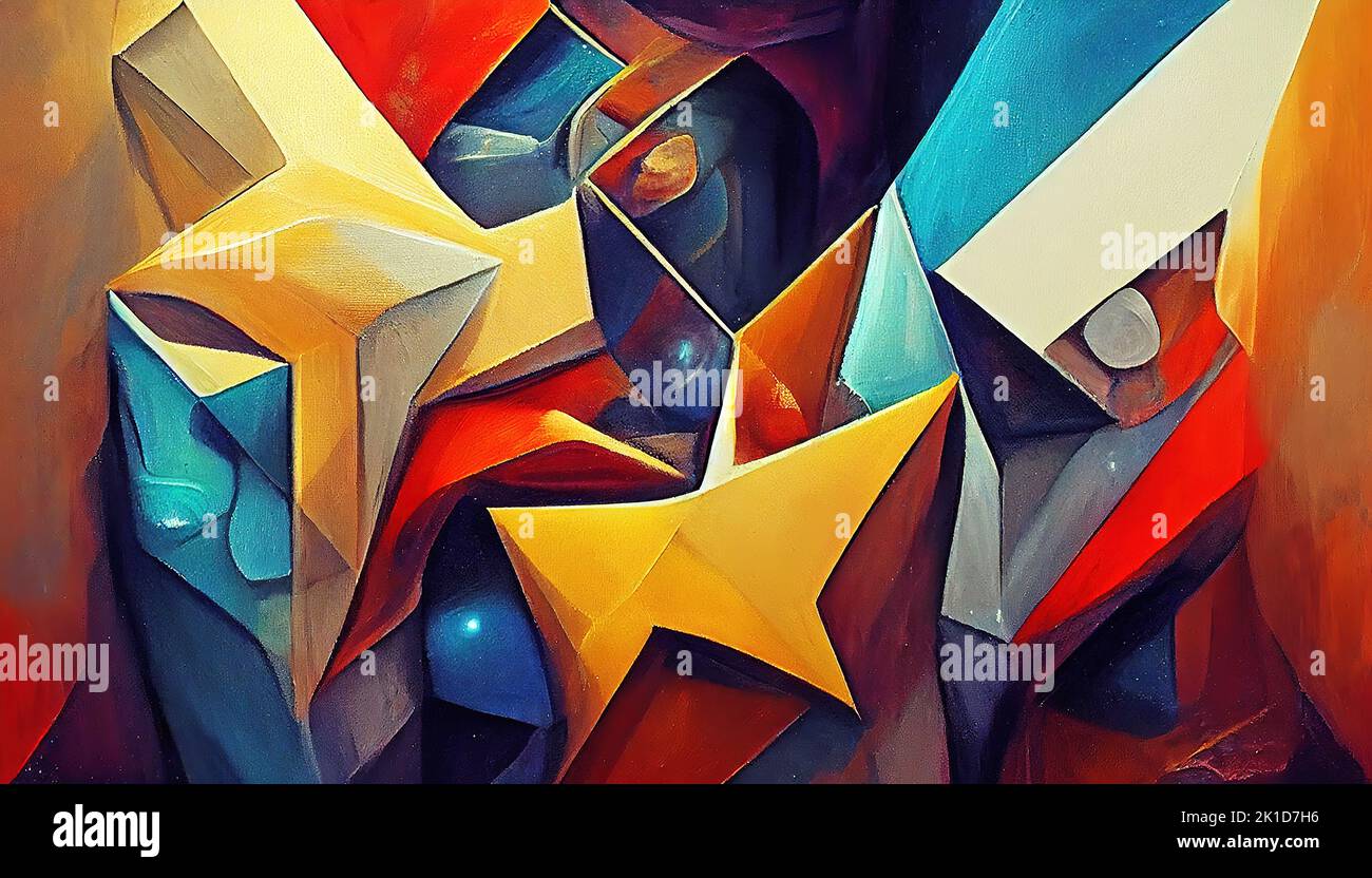 Universe abstract picture. Digital illustration based on render by ...