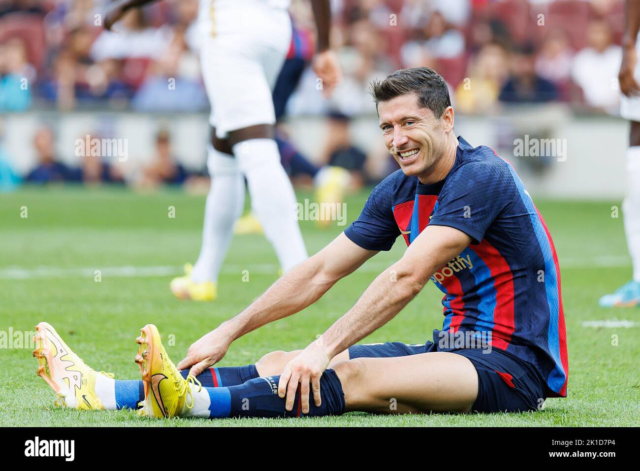 Barcelona, Spain. 17th Sep, 2022. Lewandowski in action during the La ...