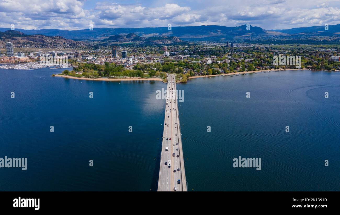 Bridge into Kelowna BC Stock Photo - Alamy