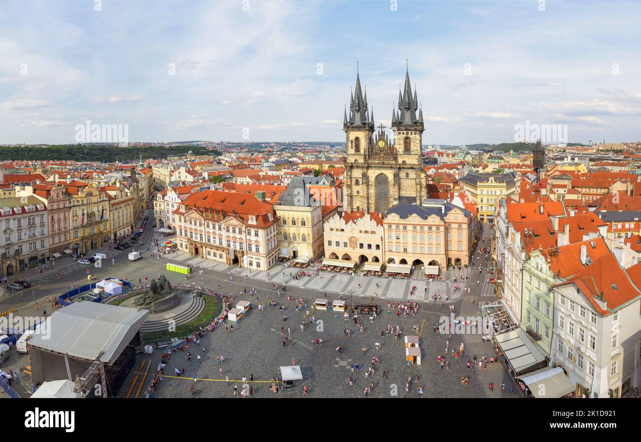 Church of Our Lady before Tyn at Old Town square, view from the ...