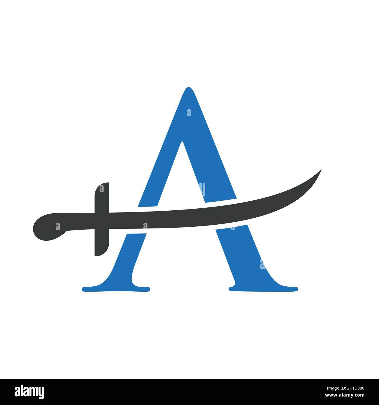 Letter A Swords Logo Vector Template. Swords Icon For Protection and ...
