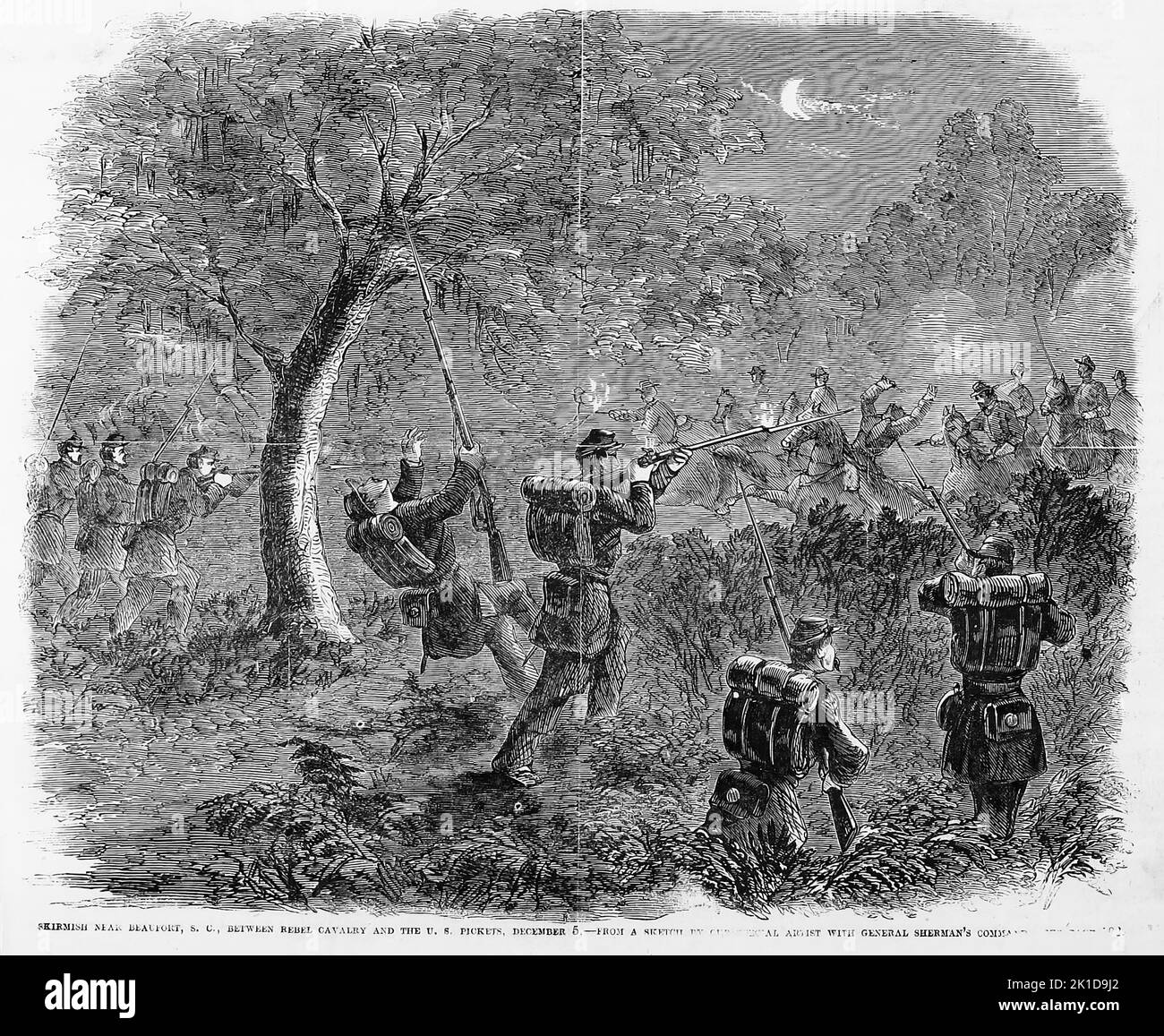 Skirmish near Beaufort, South Carolina, between Rebel cavalry and the U ...