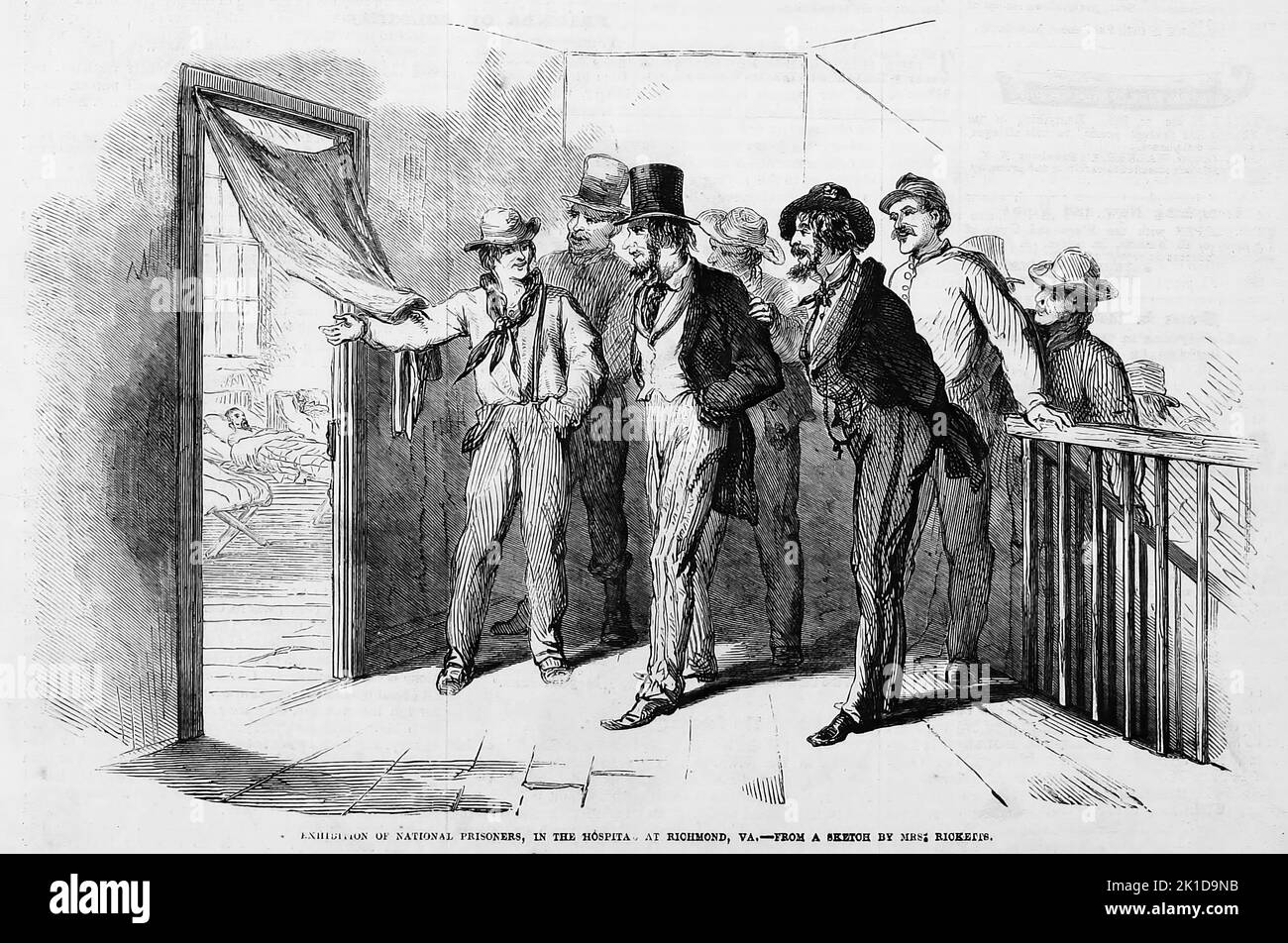 Exhibition of National prisoners, in the hospital at Richmond, Virginia ...