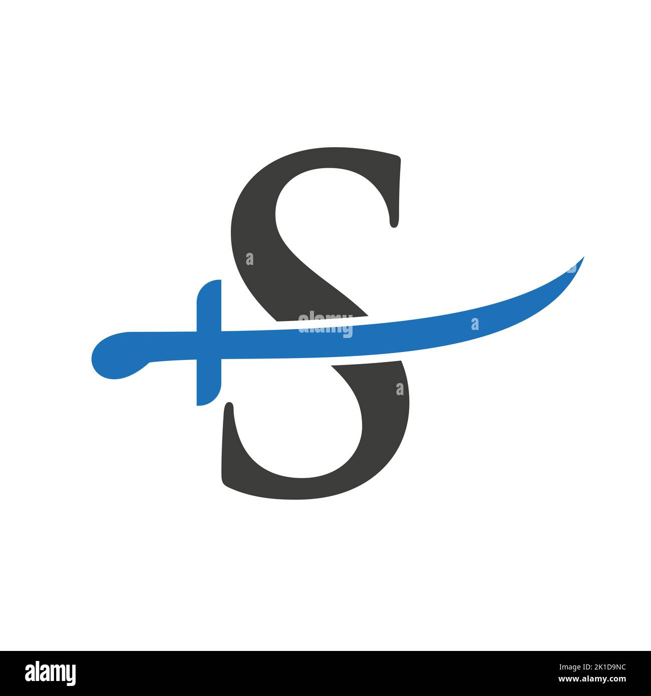 Letter S Swords Logo Vector Template. Swords Icon For Protection and ...