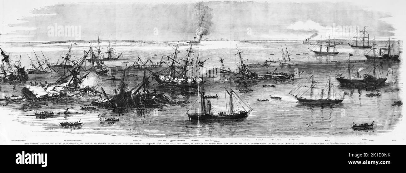 Great Southern Expedition - The sealing up of Charleston Harbor, South ...
