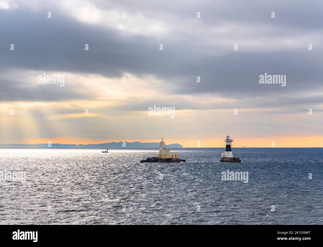 Lighthouse and oceanographic observation station of Ashikashima in the ...