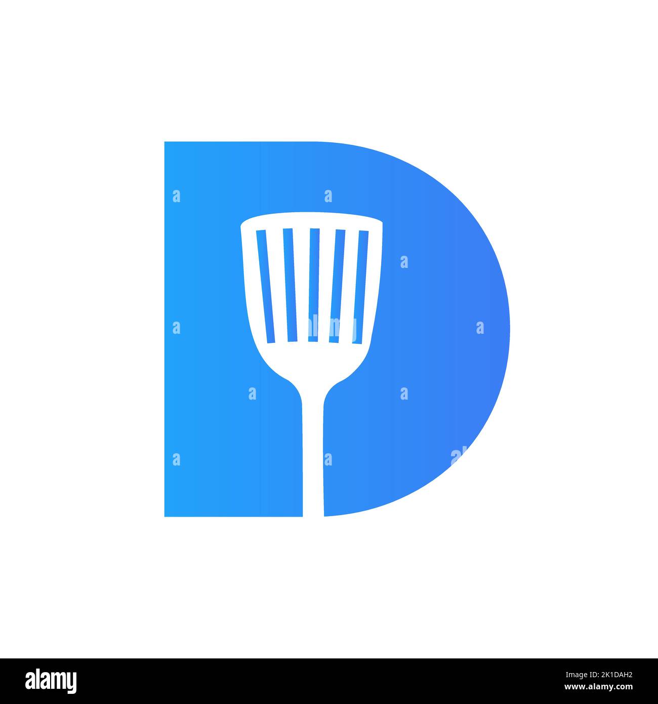 Letter D Kitchen Spatula Logo. Kitchen Logo Design Combined With ...