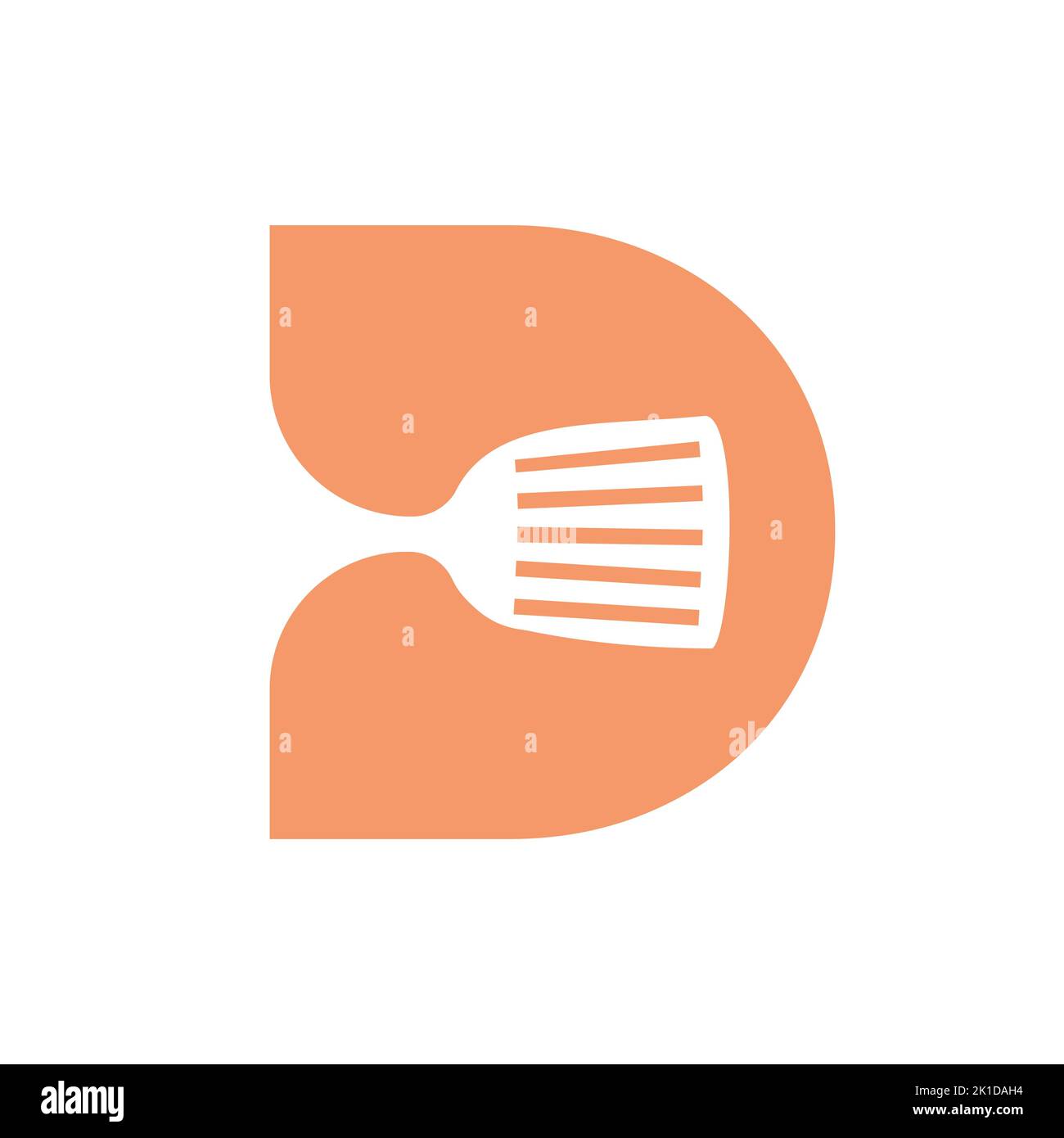 Letter D Kitchen Spatula Logo. Kitchen Logo Design Combined With ...