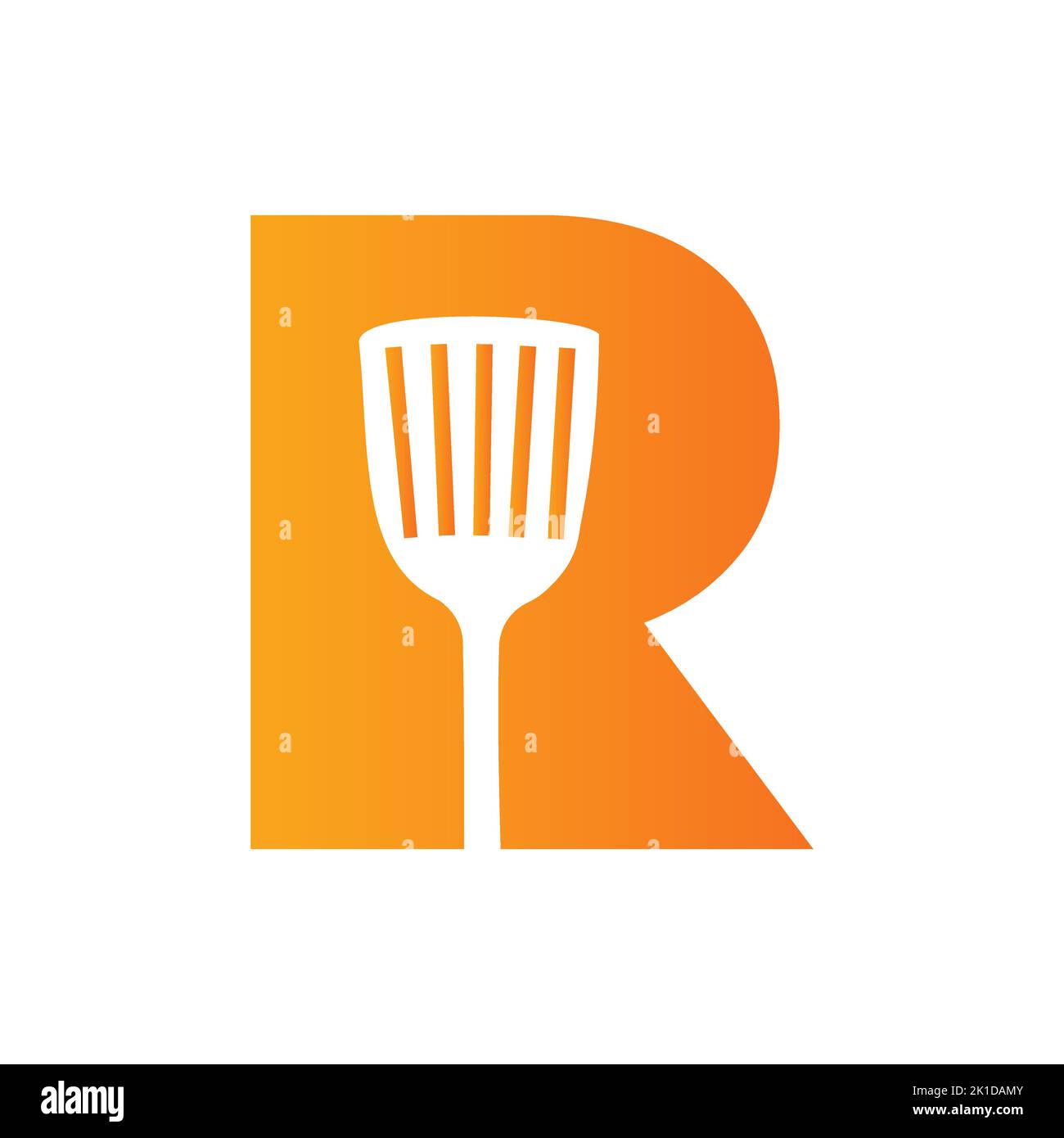 Letter R Kitchen Spatula Logo. Kitchen Logo Design Combined With ...