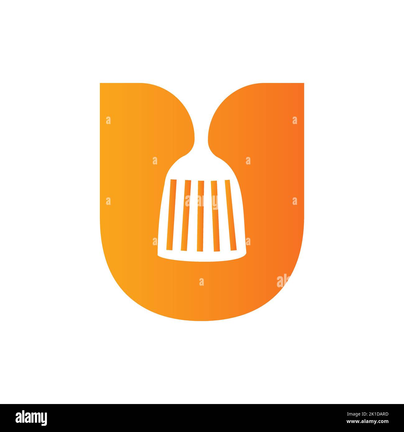 Letter U Kitchen Spatula Logo Kitchen Logo Design Combined With Kitchen Spatula For Restaurant