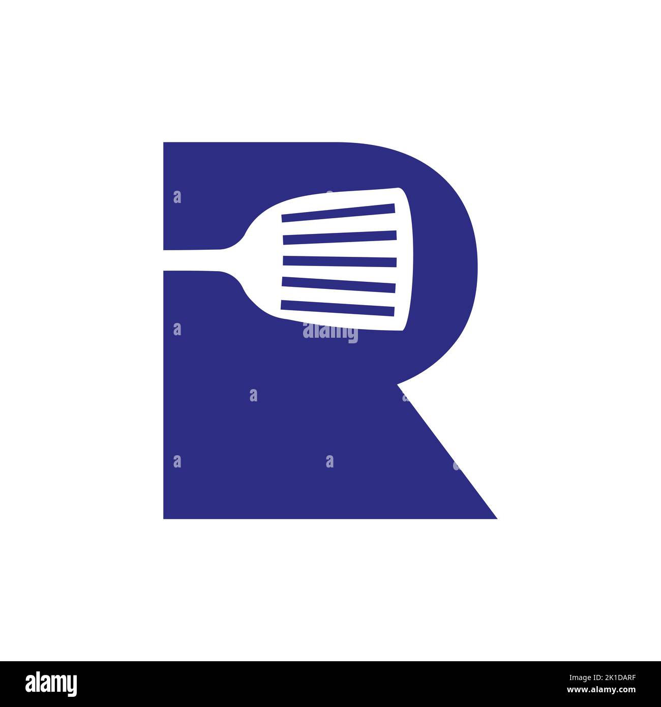 Letter R Kitchen Spatula Logo. Kitchen Logo Design Combined With ...