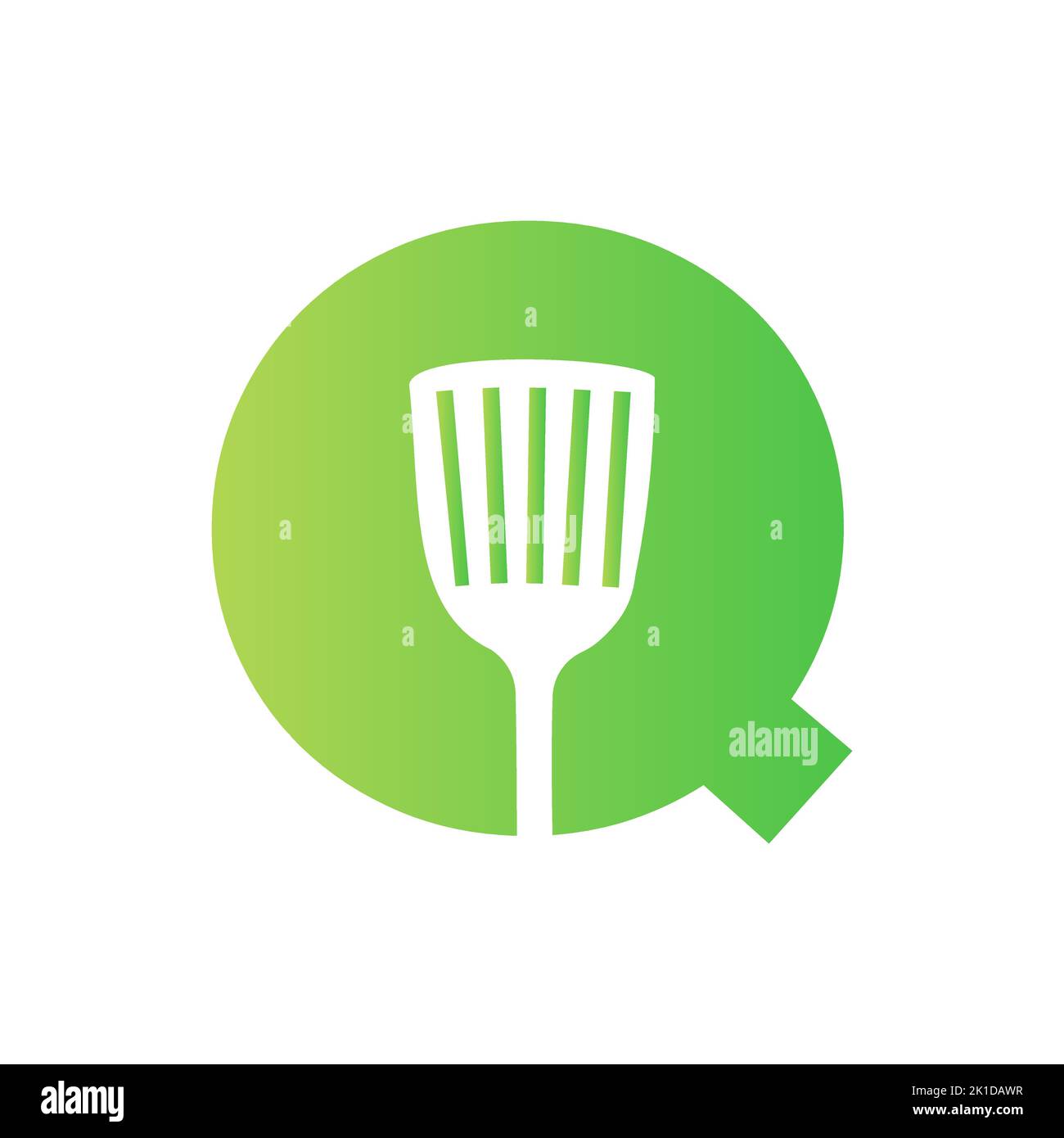 Letter Q Kitchen Spatula Logo. Kitchen Logo Design Combined With ...