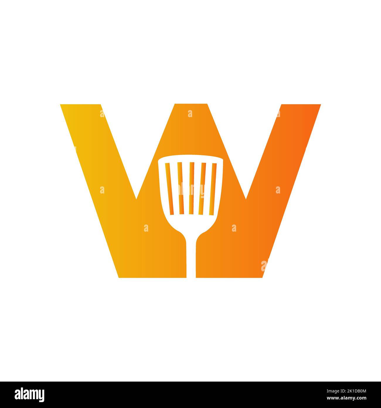 Letter W Kitchen Spatula Logo. Kitchen Logo Design Combined With ...