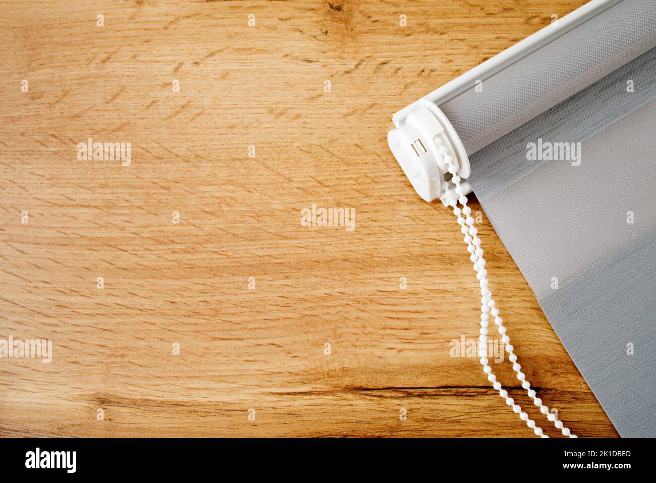 A sample of the finished fabric blind of the day and night system on a ...