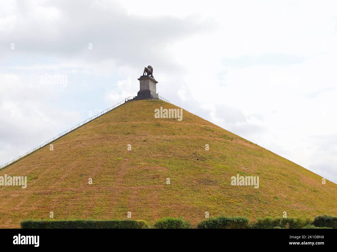 Waterloo, W, Belgium - August 17, 2022: Memorial with a Lion on the ...