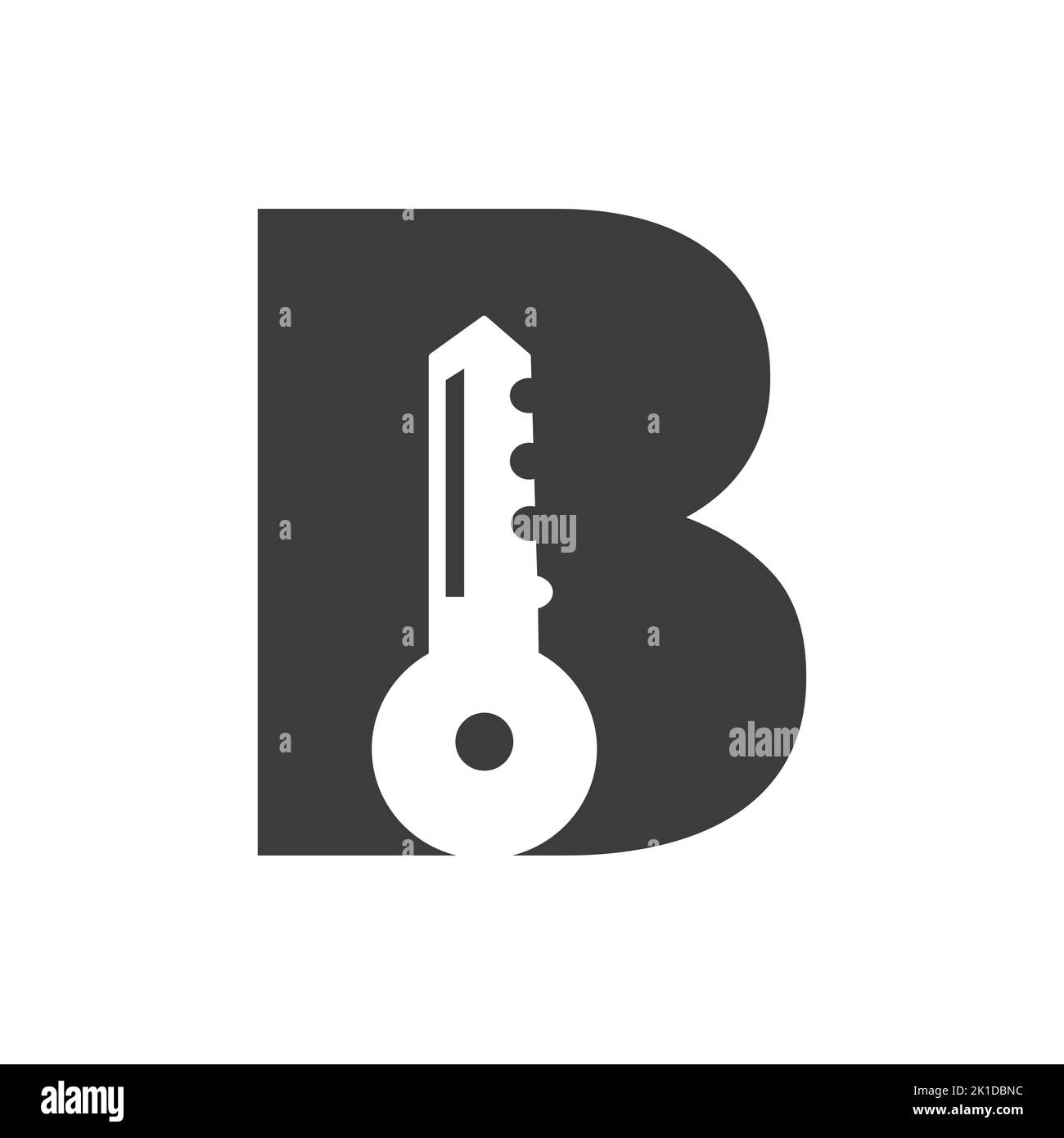 Letter B Key Logo Combine With House Locker Key For Real Estate and ...